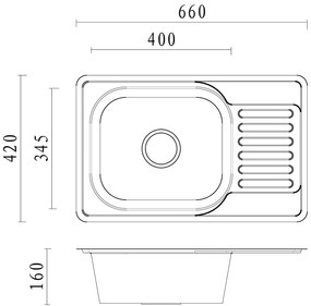 QUADRON Kuchyňský nerezový dřez EDDIE 111 včetně sifonu