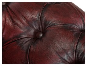 Massive home | Masivní křeslo Chesterfield z pravé kůže - červené