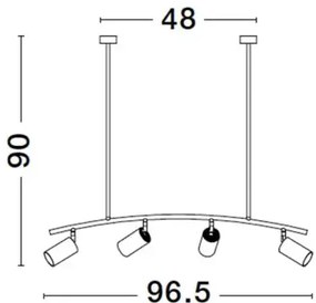 LED lustr Pogno 965 černé