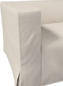 Potah na pohovku Klippan 2-místná, dlouhý s rohovými záhyby barva šedá látka pletený vzor