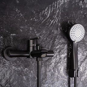 Rea Ontario, vanová baterie s ruční sprchovou soupravou, černá matná, REA-B5512