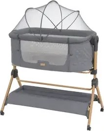 KikkaBoo Postýlka a židlička 2v1 Sleat Me Grey / od narození / do 9kg