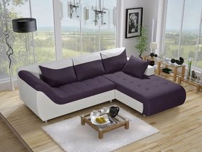 SOB FURNITURE Rohová sedací souprava TONIA - bílá / vínová