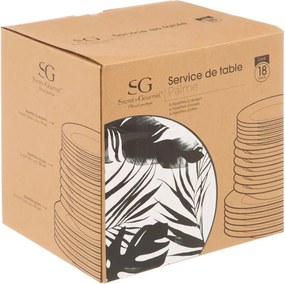 Jídelní souprava PALME BLACK, 18 ks