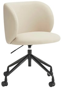 OnaDnes -20% Béžová koženková kancelářská židle Teulat Mogi