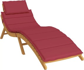 Poduška na lehátko vínová 186x58x4 cm oxfordská látka 314167