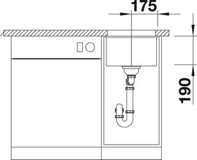 Granitový dřez Blanco SUBLINE 320-U jasmín s excentrem 513403