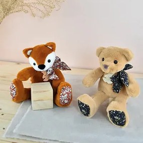 Doudou Histoire d´Ours Plyšový kamarád světle hnědý medvídek 25 cm / o
