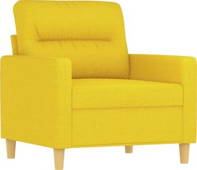 vidaXL 3dílná sedací souprava s poduškami textil [3201541] Barva: Světle žlutá