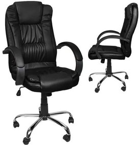 Kancelářská židle - ekokůže - černá MALATEC 74400