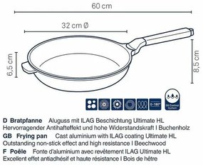 Kela Pánev VITANA, litý hliník, šedá, 32 cm