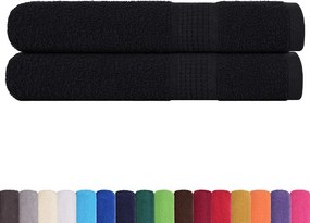 Ručníky FROGN 2 ks černé 100x200 cm 360 g/m² 136962