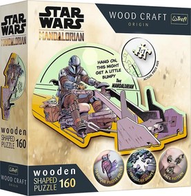 Dřevěné puzzle trefl wood craft origin puzzle the mandalorian: setkání 160 dílků