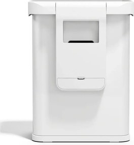Matně bílý bezdotykový ocelový odpadkový koš 58 l Sensor – simplehuman