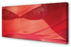 Obrazy na plátně Žena v červeném tylu 140x70 cm