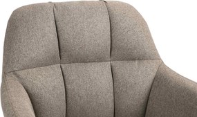 Barová židle Natoma látka chromovaná konstrukce – taupe