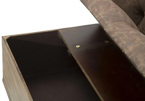 Hnědá lavice Mauro Ferretti Industrial 121x52x75 cm