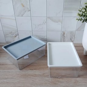 DÓZA NA SUCHÉ POTRAVINY 1 500 ml – vysoká, průhledná | DomaLEP varianta: ŠEDÁ