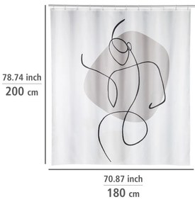 Sprchový závěs 180x200 cm Ladyline – Wenko