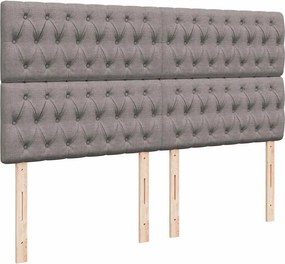 Box spring postel s matrací taupe 200x200 cm textil 3292174
