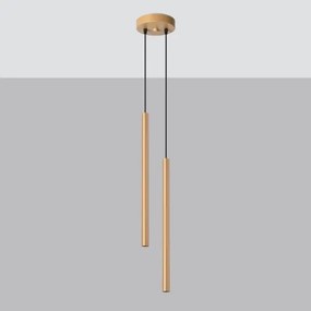 Závěsné svítidlo SOLLUX PASTELO 2 zlaté G9 2x8W bez žárovky SL.1305
