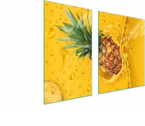 Skleněná Deska A Krájecí Deska 100x52 Ananas Tvrzené Sklo
