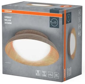 Osram - Stropní svítidlo ORBIS MILAN 2xE27/10W/230V pr. 30,5 cm dekor dřeva