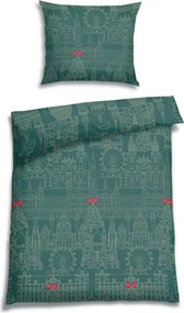 XXXLutz POVLEČENÍ, flanel, smaragdově zelená, 140/200 cm Florella - Povlečení - 004388024101