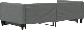 Válenda s přistýlkou tmavě šedá 100 x 200 cm textil 3196584