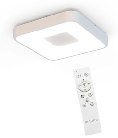 Mantra 7922 Coin Square, bílé stropní svítidlo s dálkovým ovladačem LED 56W 2700K-5000K, 34x34cm