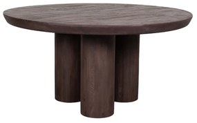 LABEL51 Jídelní stůl OLLY tmavě hnědý ⌀ 150 cm