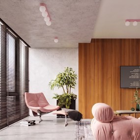 Sollux Lighting Nástěnné svítidlo YOLI 1 růžové s vypínačem