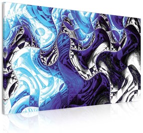 Malvis ® Obraz Modro-bílá abstrakce Velikost: 90x60 cm