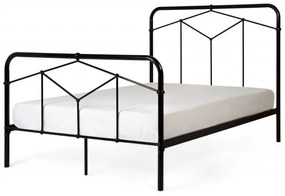 Hector Kovová postel Clerence 160x200 černá lesklá