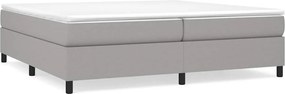 Box spring postel s matrací světle šedá 200 x 200 cm textil 3144447