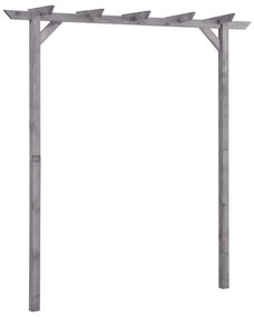 Zahradní pergola šedá 200 x 40 x 205 cm impregnovaná borovice 313567