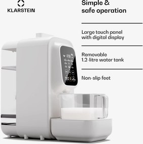 Klarstein Loire 4 v 1, veganský výrobník nápojů, 800/1200 W, 1200 ml, dotykové ovládání, odnímatelná nádržka na vodu