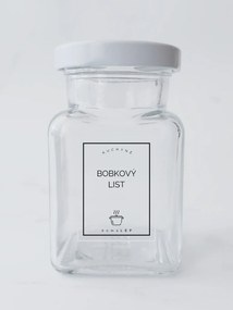Samolepka na kořenky BOBKOVÝ LIST průhledná 3 × 4 cm základní písmo