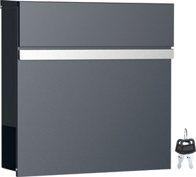 Poštovní schránka Wiltec – 370 × 105 × 370 mm, antracitová (60990)