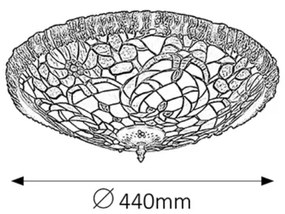 Rabalux 8087 - Tiffany vitrážové stropní svítidlo MIRELLA 2xE27/60W/230V