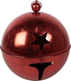 Set 3ks červená dekorace rolnička Bell - Ø 62 / Ø 52 / Ø 42 cm