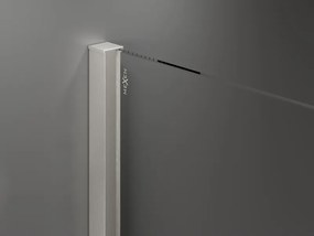 Mexen Velar, sprchový kout s posuvnými dveřmi 140 x 80 cm, 8mm čiré sklo, broušená ocel, 871-140-080-01-97
