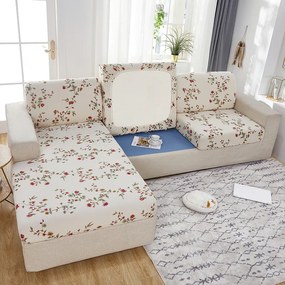 Elastický potah se vzorem na velký sedadlový polštář a opěradlové polštáře pohovek či křesel Barva: I, Rozměry: sedadlový polštář