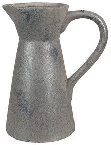 Šedý antik keramický dekorační džbán Malio - 20*13*25 cm