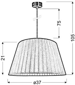 Závesná lampa TIZIANO 1xE27 Candellux Pistáciová