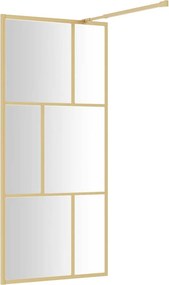 Zástěna do průchozí sprchy čiré ESG sklo zlatá 80 x 195 cm 154953