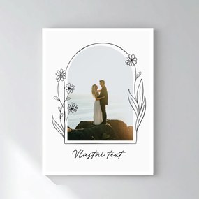 Personalizovaný magický fotoobraz v rámu - 30x40 - květinové orámování