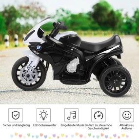 Costway Dětská motorka 6 v dětské vozítko 6 v dětské vozítko s hudbou černá +