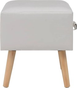 Noční stolky 2 ks bílé 40 x 35 x 40 cm umělá kůže 276380