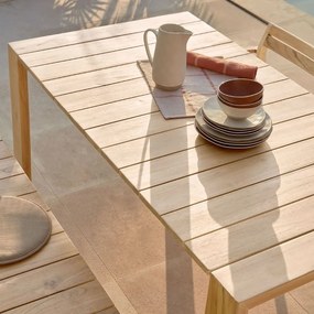 OnaDnes -20% Teakový zahradní stůl Kave Home Victoire 160 x 90 cm